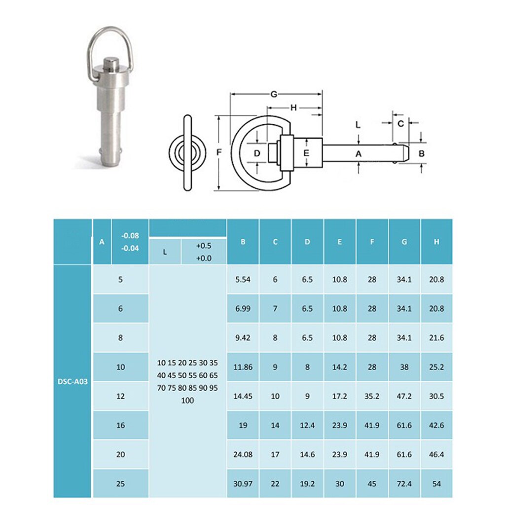 Rvs Ball Lock Quick Release Pins Met Pull Ring, Te... – Grandado Rvs Ball Lock Quick Release Pins Met Pull Ring, Te... – Grandado