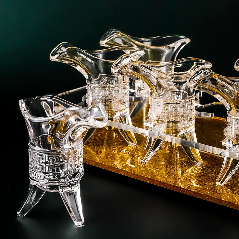 Jue ancient antique wine glass emperor cup three-l... – Grandado