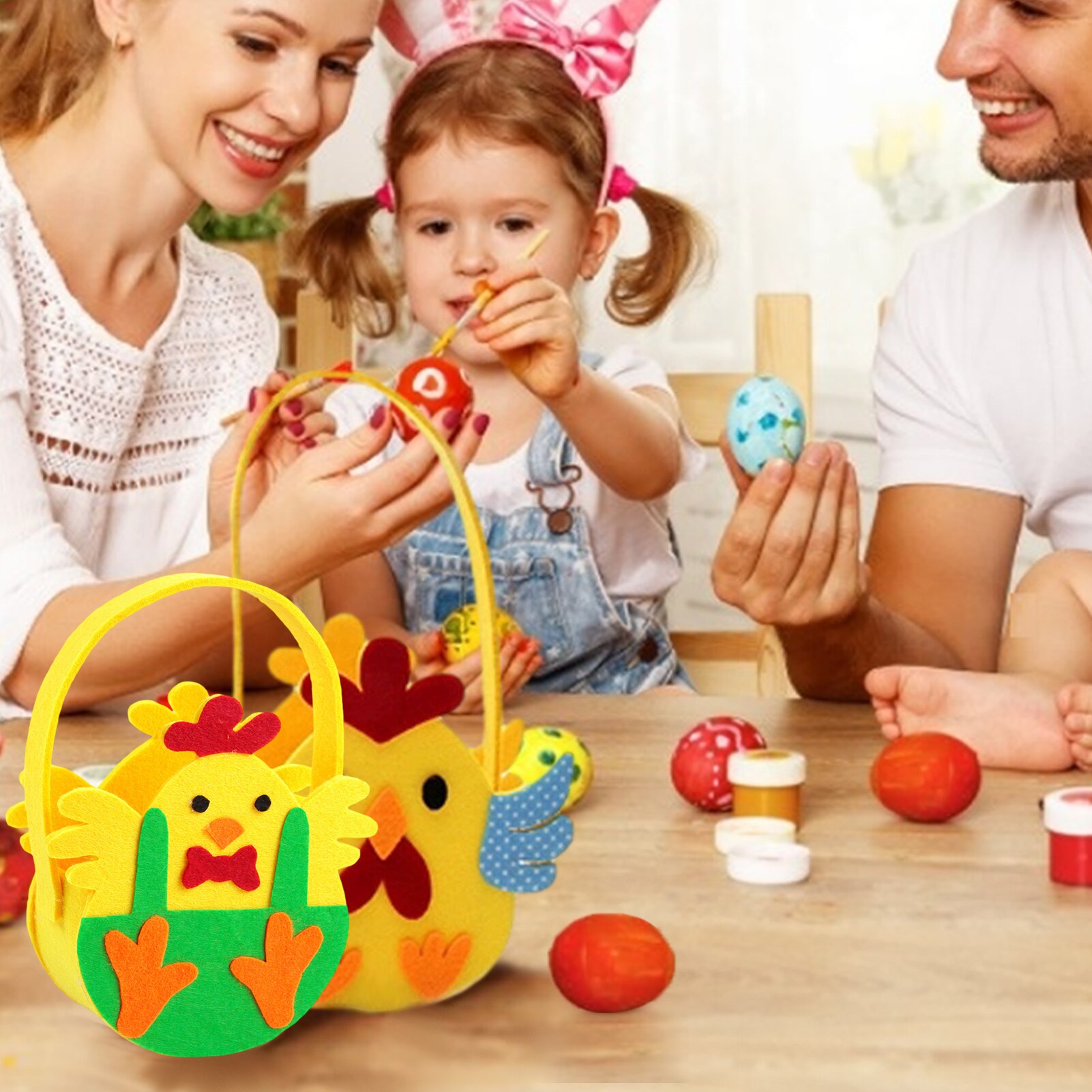 Easter Bag Non-woven Cute Chick Easter Basket East... – Grandado