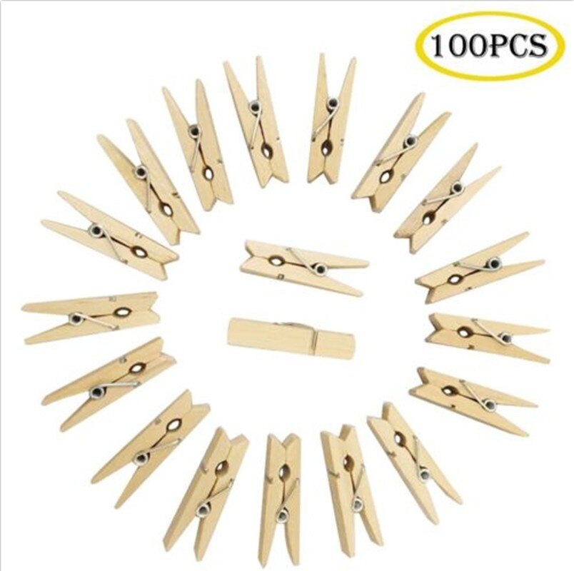 100Pcs Mini DIY Wooden Clothes Photo Paper Pegs Cl... – Vicedeal