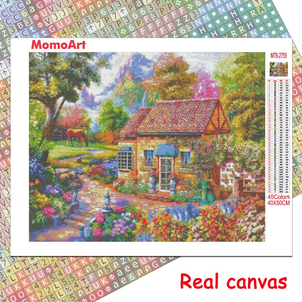 MomoArt Diamond Painting House Cross Stitch Kits 5... – Vicedeal
