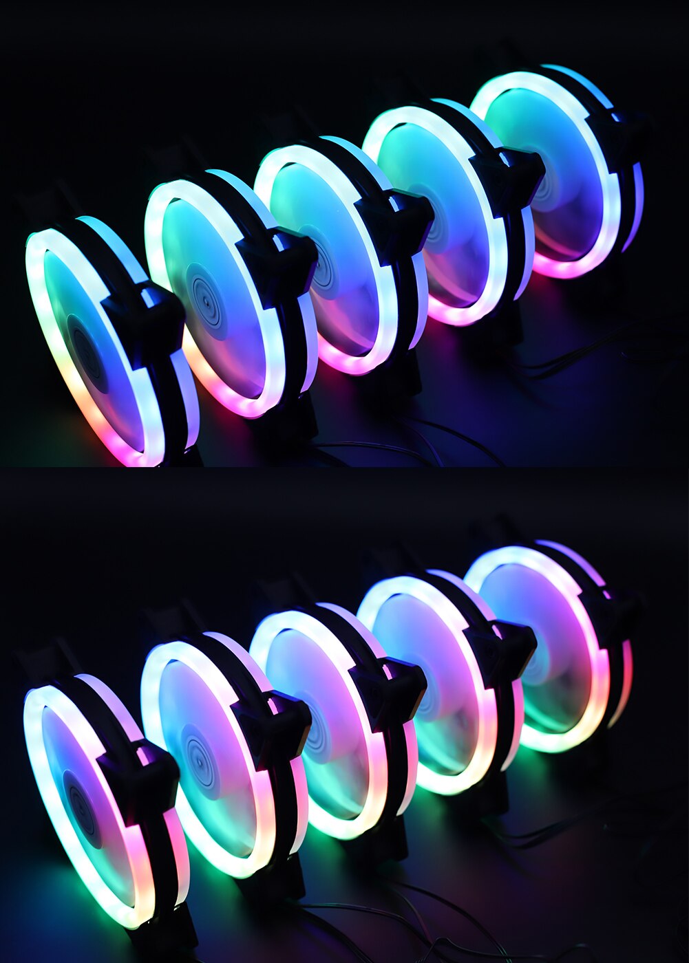 120mm Computer Lüfter PC RGB fallen Fan Kühler Ein... – Grandado