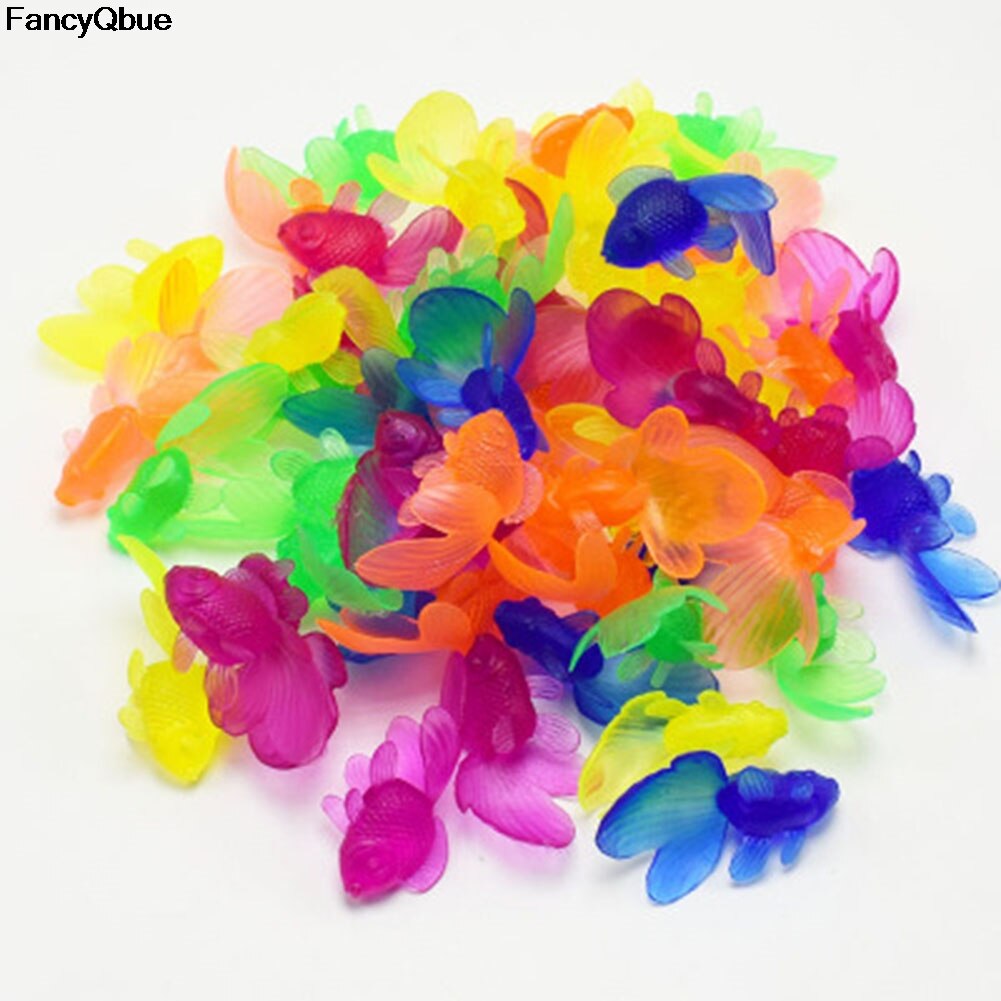 20Pcs/Lot Soft Rubber Gold Fish Baby Bath Toys Pla... – Grandado