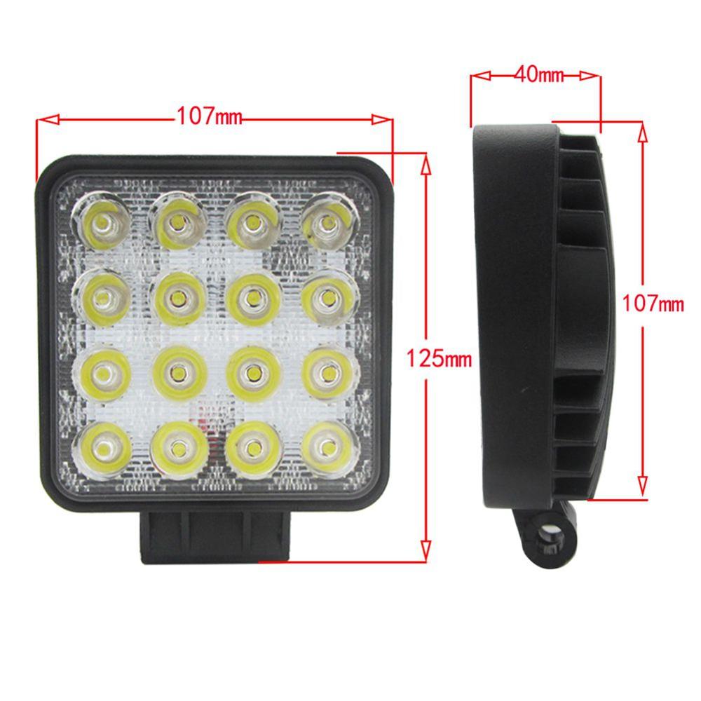 48W LED Spot Beam Square Work Lights Lamp 6000k Tr... – Grandado