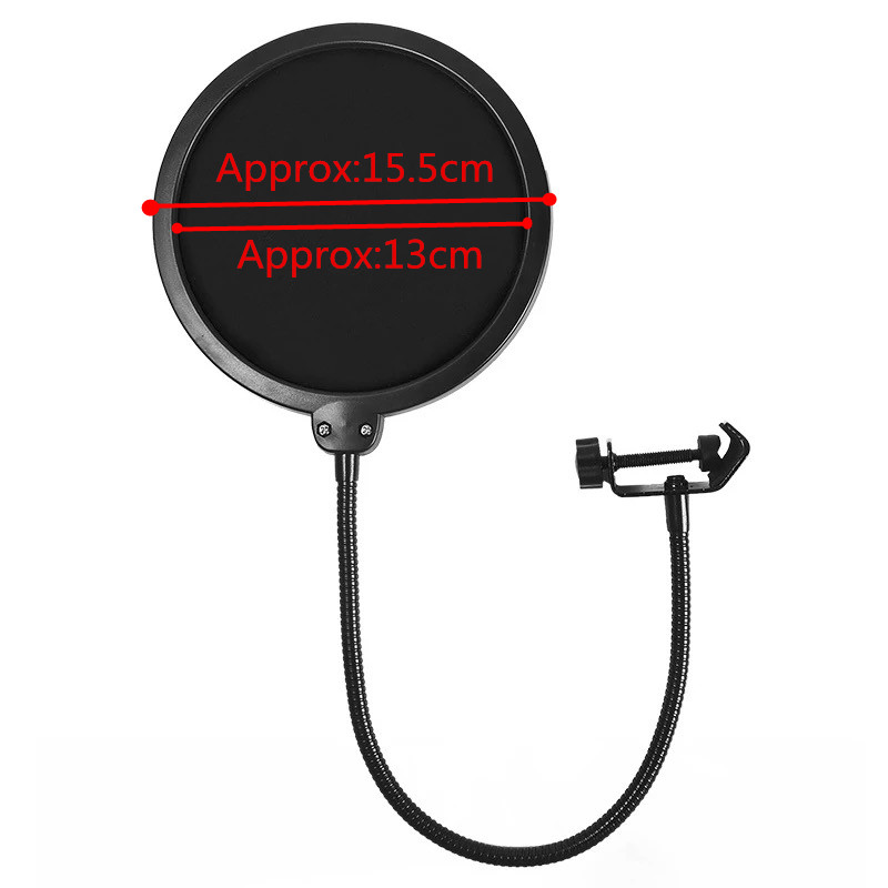 15cm Microphone Pop Filter Double Layer Mic Pop wi... – Grandado