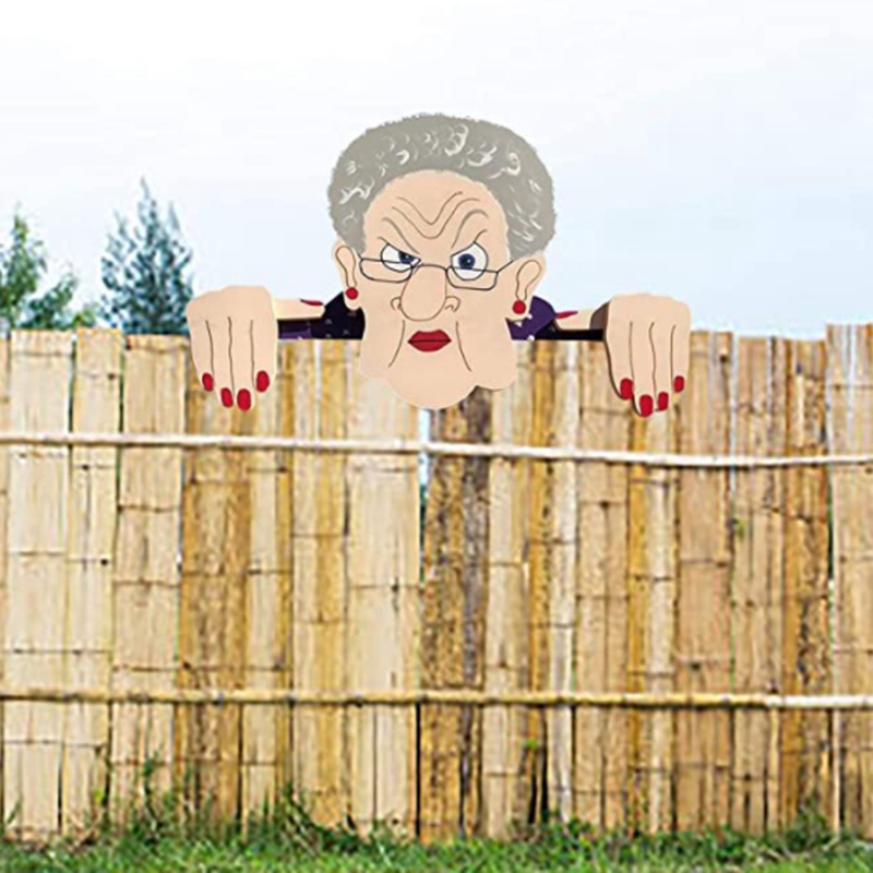 Nosy Old Man And Lady Garden Art Garden Decoration... – Grandado