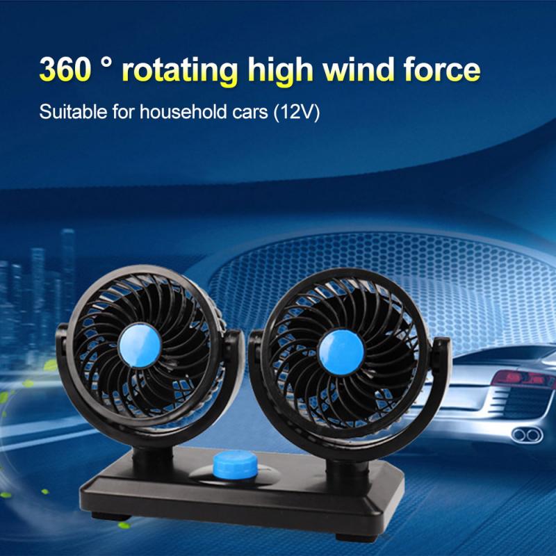 12V/24V Car Fan With Dual Head 360 Degree Rotation... – Grandado
