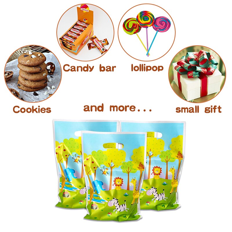 50Pcs Animal Goodies Candy Treat Bags with Sticker... – Grandado