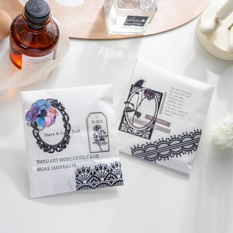 30Pcs Vintage European Flower Border Paper Sticker... – Grandado