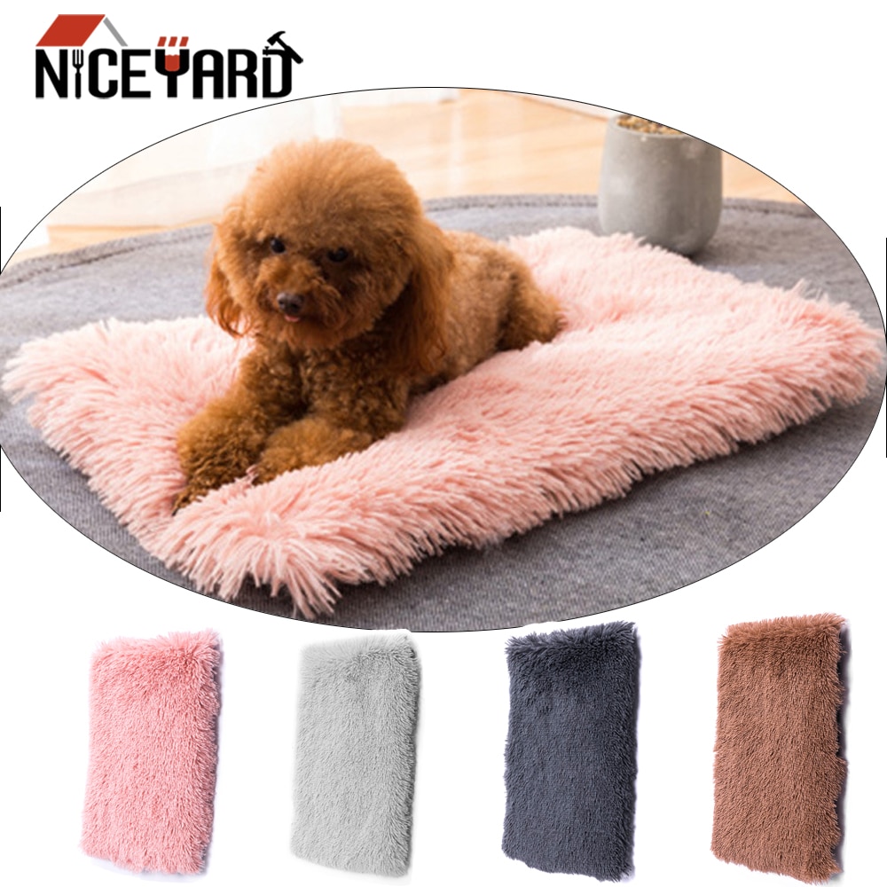 NICEYARD Winter Dog Bed Mat Warm Soft Fleece Squar... – Grandado