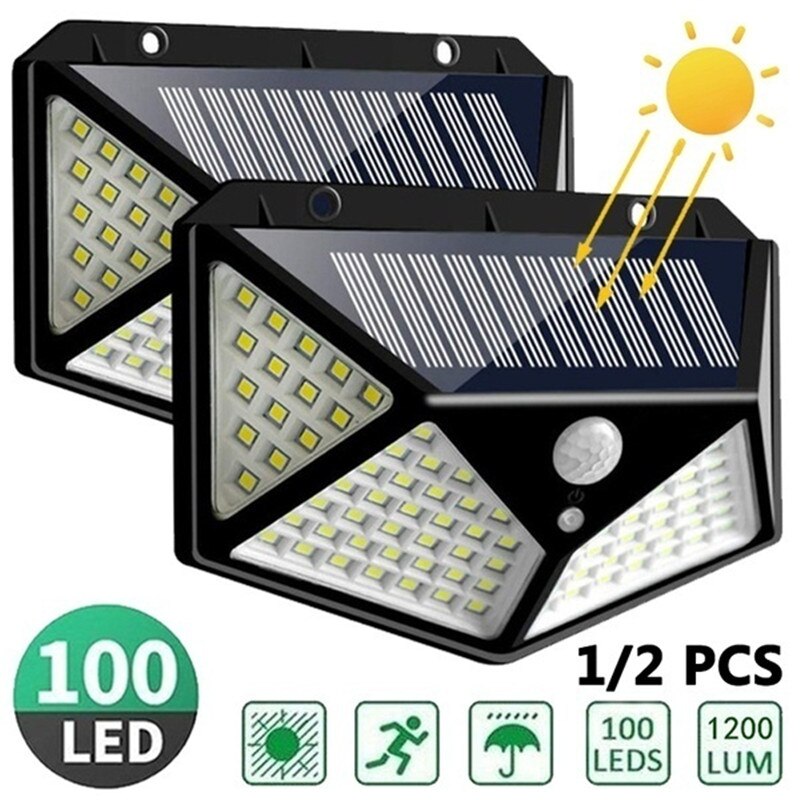 100 LED Solar Light Outdoor Solar Lamp Powered Sun... – Vicedeal