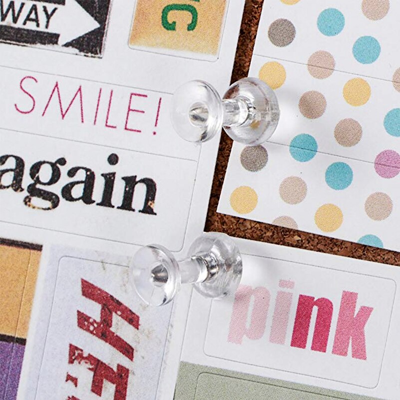 LMDZ 50Pcs Clear Push Pins Drawing Pins Notice Cor... – Vicedeal