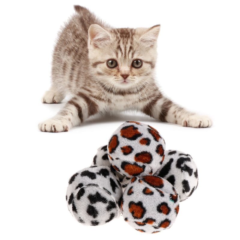 5pcs Pet Toy Plush Balls Leopard Interactive Play ... – Vicedeal