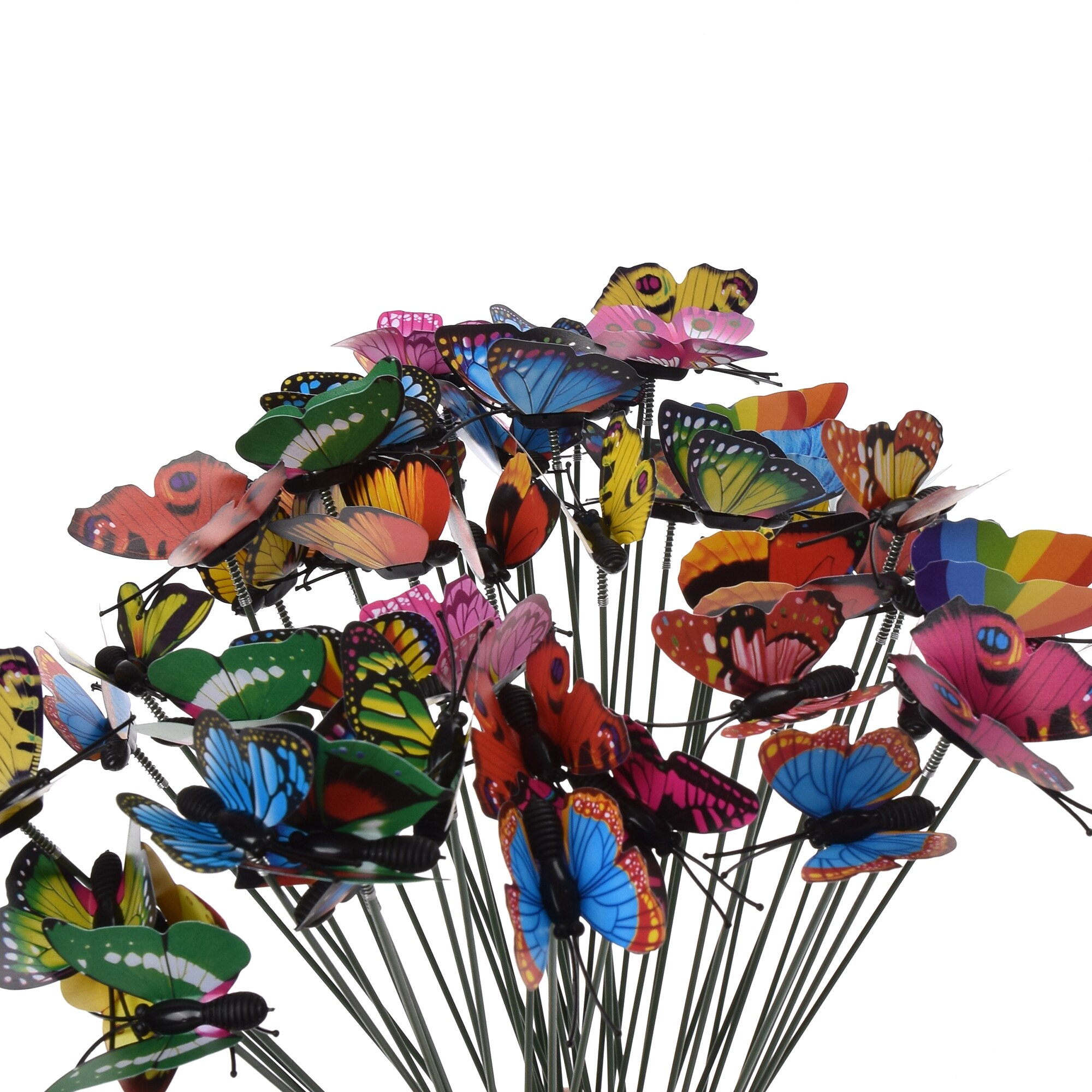 50PCS/Set Colorful Butterflies Rod Garden Yard Pla... – Grandado