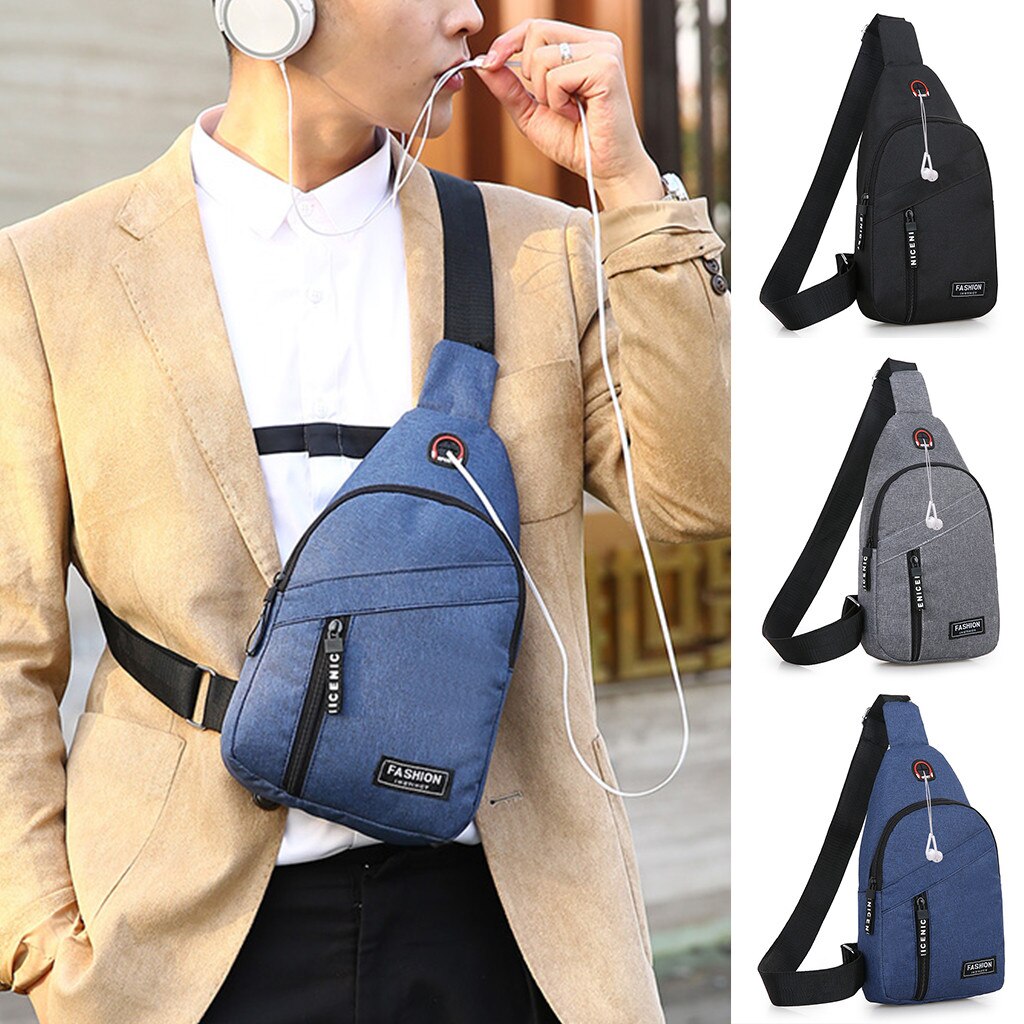 Shoulder Bag For Men Casual Chest Bag Messenger Cr... – Grandado