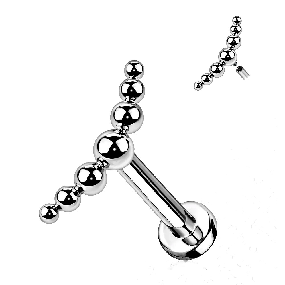 1PC Surgical Steel Internally Threaded Labret Pier... – Grandado