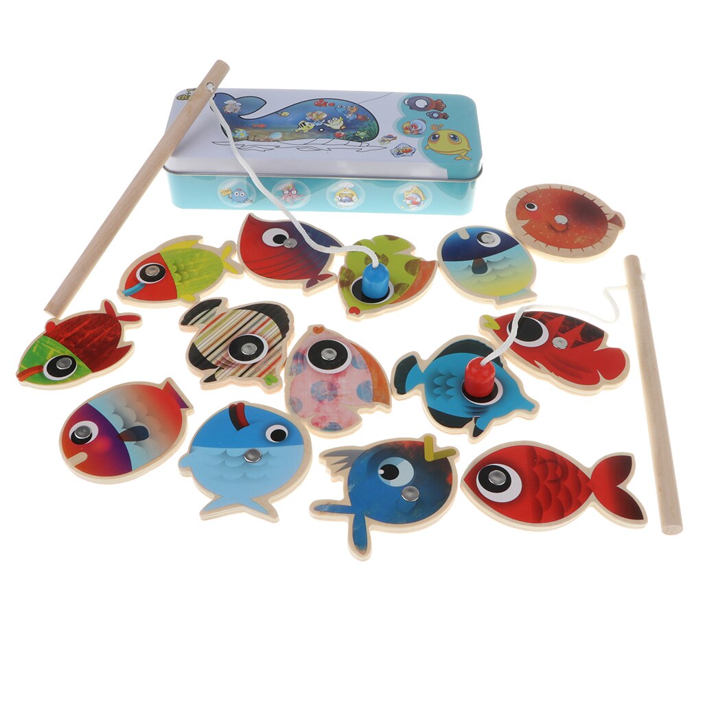 16pcs Fish Game Magnetic Fishing Pole Rod & Fish M... – Grandado