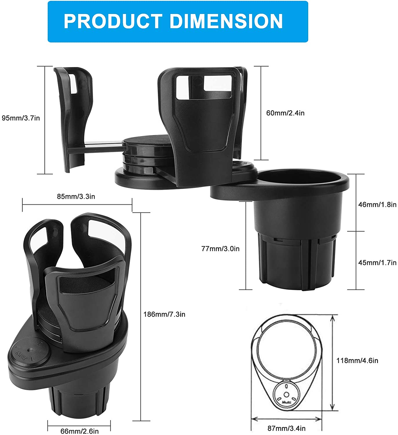 2 in 1 Multifunctional Universal Insert Car Drink ... – Grandado