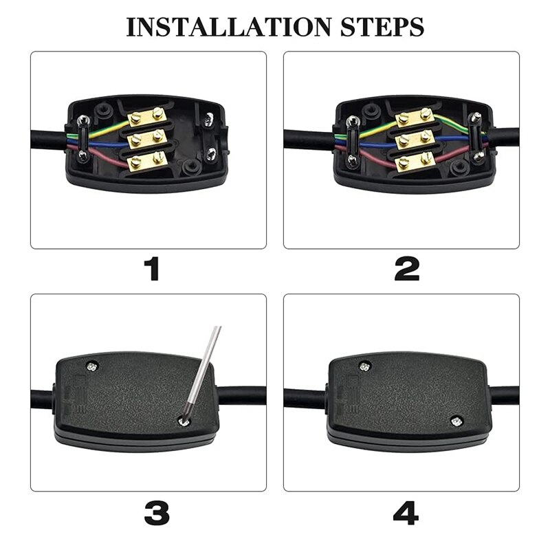 3 Terminal Electrical Junction Box 4 Pack Electric... – Grandado