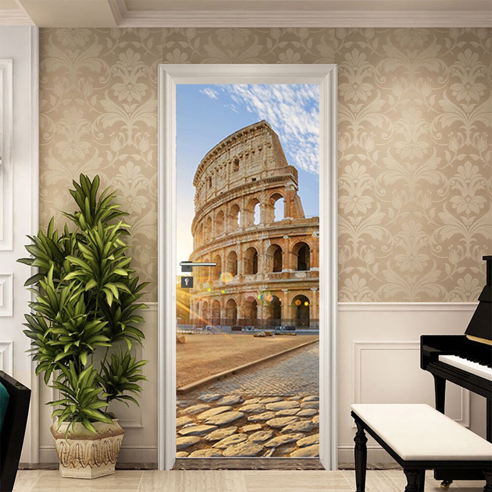 Colosseum at Dusk Doors Decoration Wallpaper For L... – Grandado