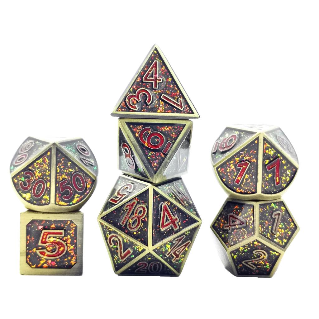 Set of 7pcs Polyhedral Numeral Dice Set D4 D6 D8 D... – Vicedeal
