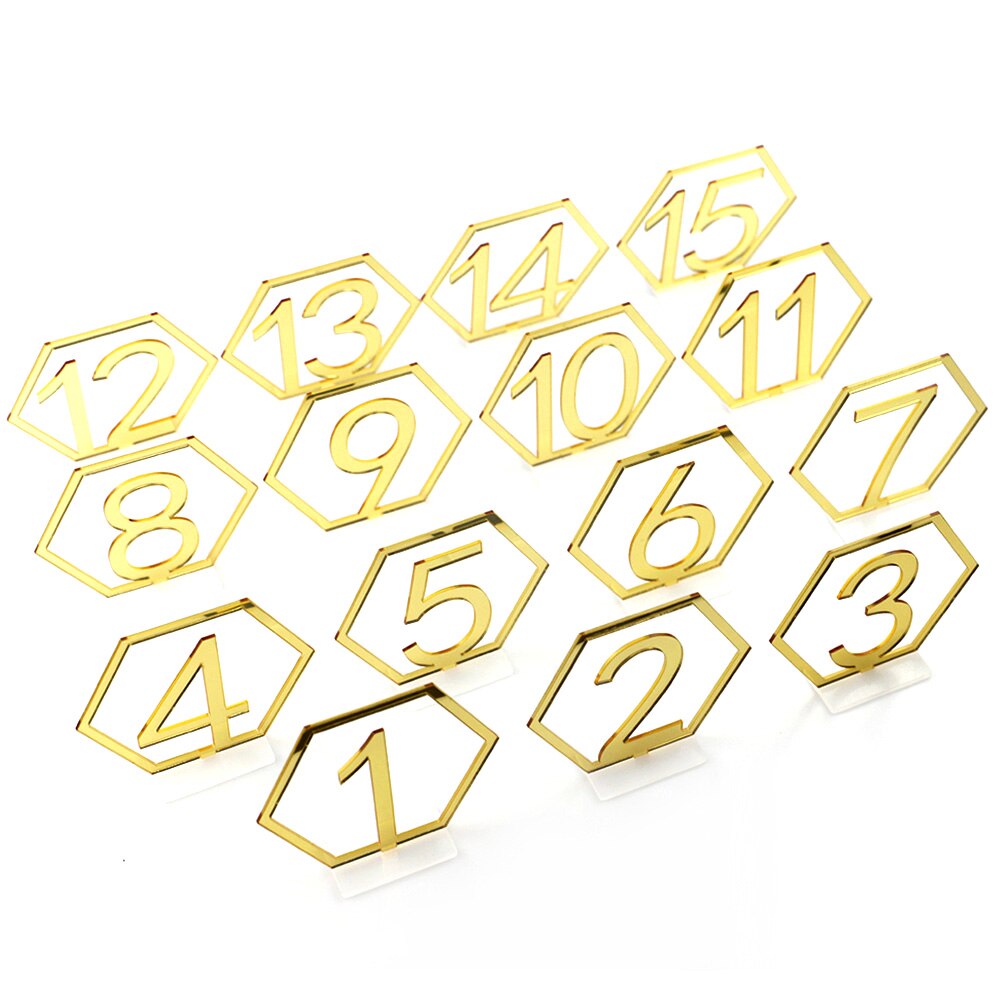 15Pcs Wedding Number Seat Card Party Direction Sig... – Grandado
