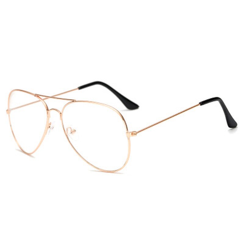 Classic Alloy Gold Frame Glasses Women Men Retro O... – Vicedeal