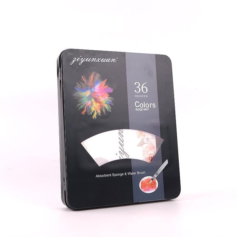 36 Colors Solid Watercolor Artist Paint Brush Set ... – Grandado