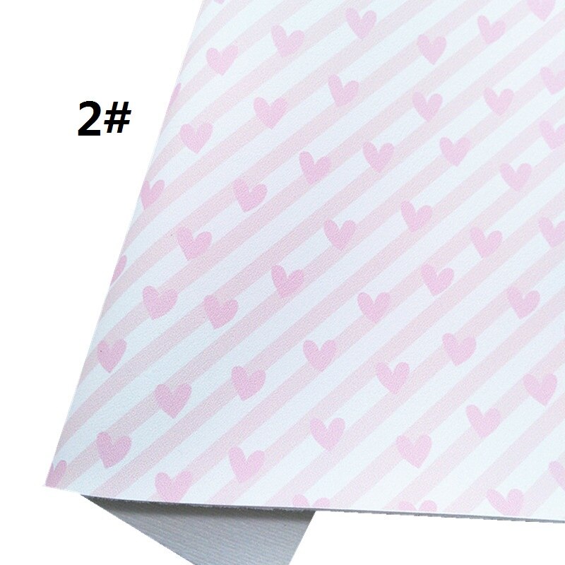 Stripes Pastel Hearts Printed Synthetic Faux Leath... – Grandado