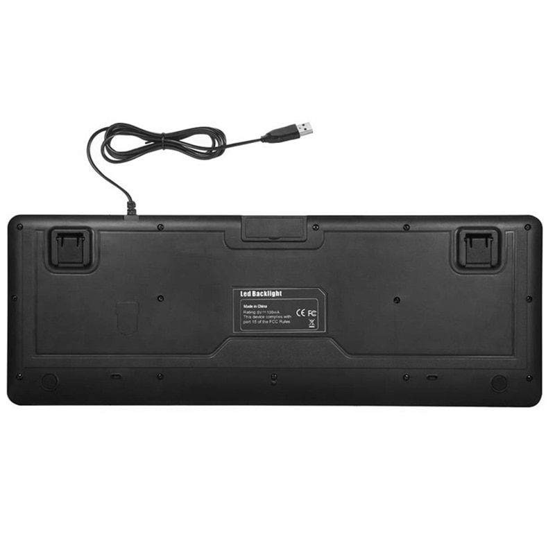 Large Print Backlit Wired Keyboard USB Interface 1... – Grandado