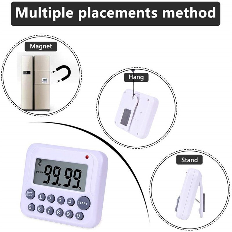 Digital Countdown Kitchen Timer 99 Minute Large LC... – Grandado