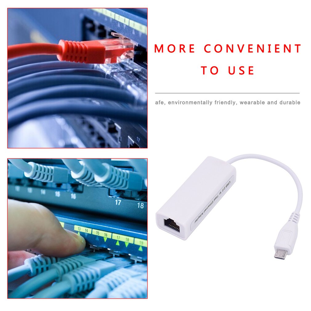 Micro USB to Ethernet cable interface Ethernet ada... – Grandado