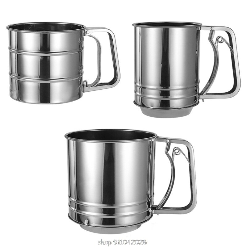 Stainless Steel Flour Sifter With Hand Press Doubl... – Vicedeal