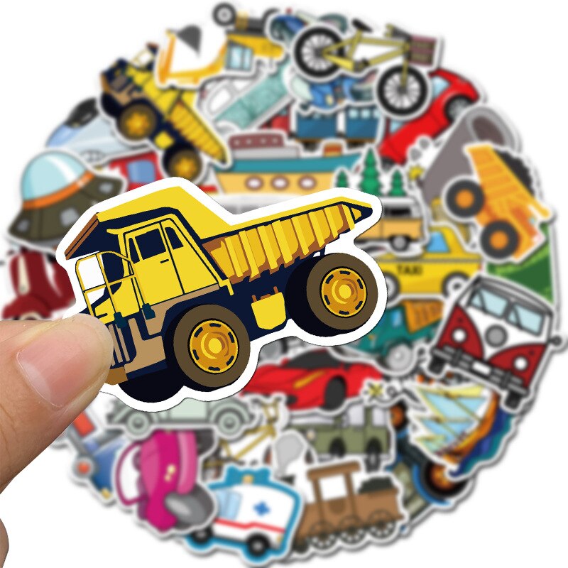 40PCS Cute Cartoon Transportation Stickers Sailing... – Grandado