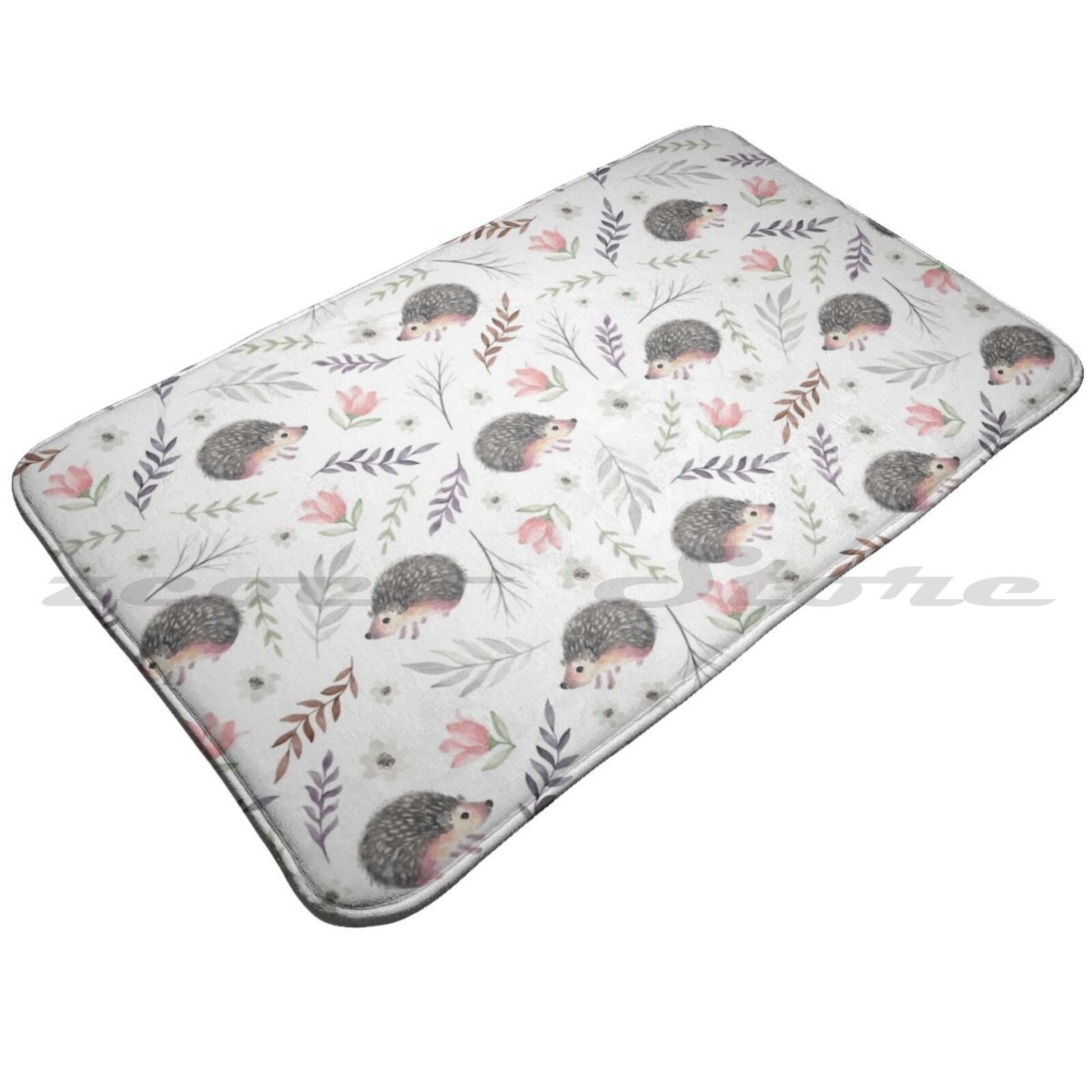 Cute Hedgehogs. Vintage Pattern Mat Doorway Non-Sl... – Grandado