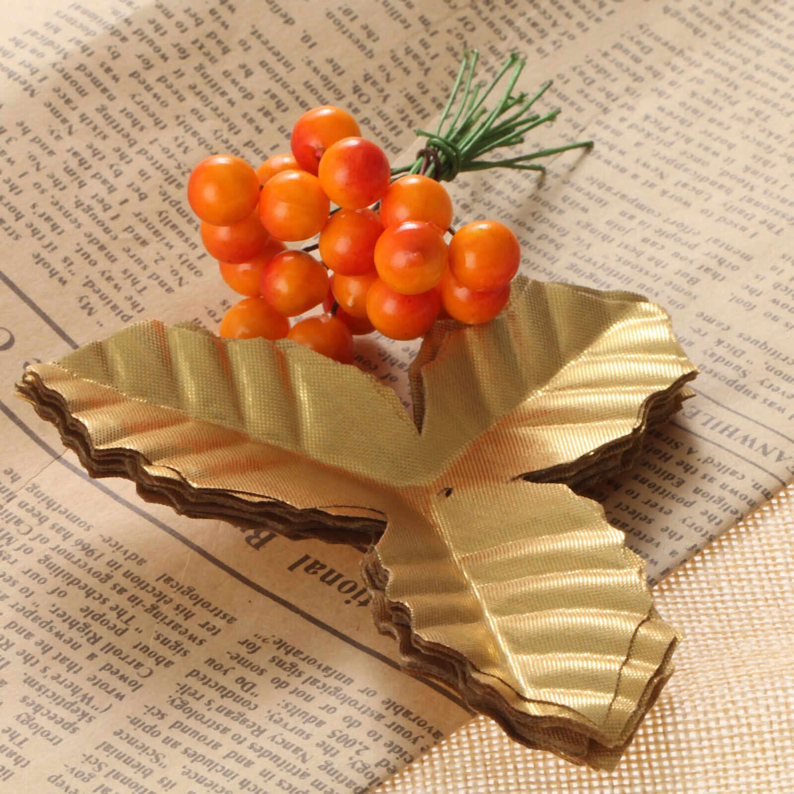 100 Stks/set Kunstmatige Hulst Bessen Met Kunstmat... – Grandado