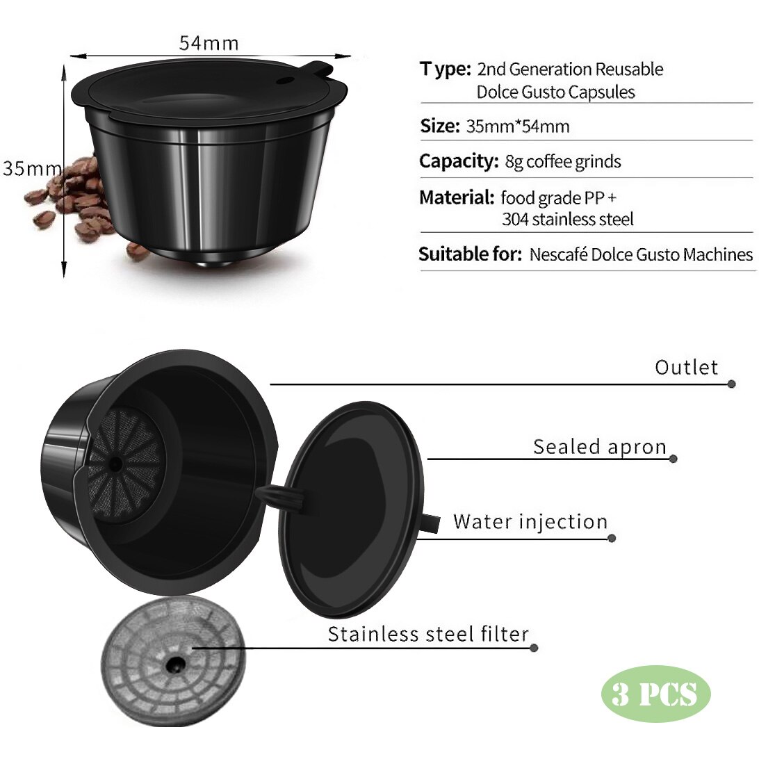 Fit Voor Dolce Gusto Koffie Filter Cup Herbruikbar... – Vicedeal