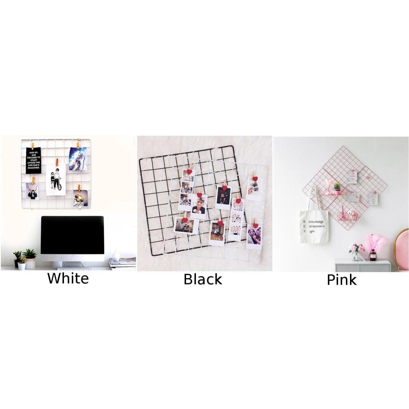 Vintage Style Organizer Kit Metal Mesh Grid Panel ... – Grandado