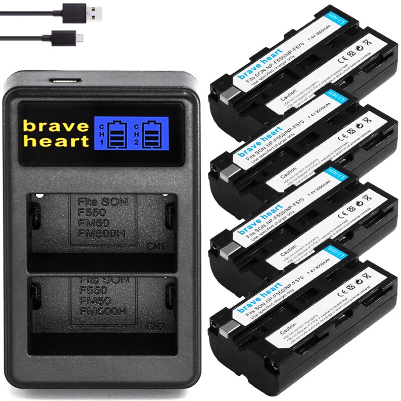 2x NP-F570 NP-F550 NP F570 NP F550 Battery for son... – Vicedeal