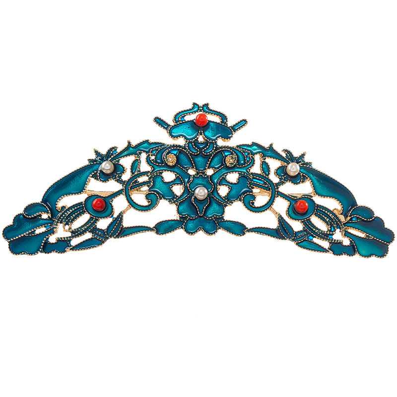 Blue Royal Hanfu Hair Crown Bridal Tiara Hair Crow... – Grandado