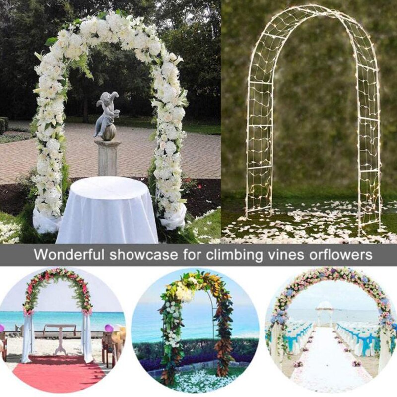 Iron Wedding Arch Decorative Garden Backdrop Pergo... – Grandado