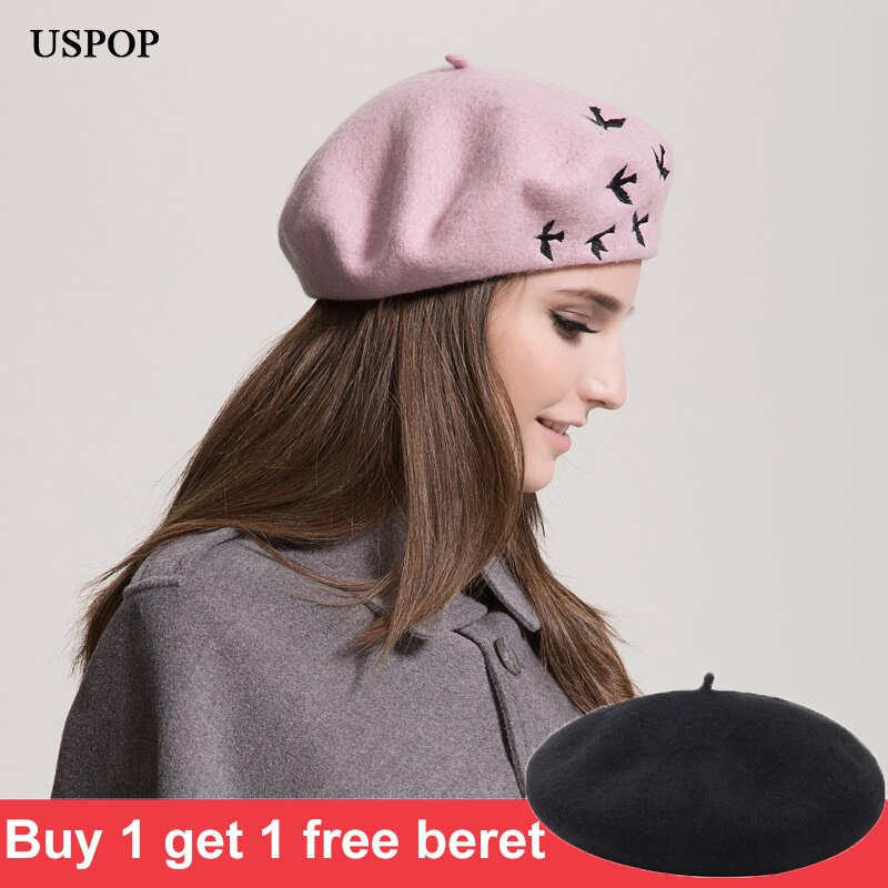USPOP women berets female 100% wool beret casual w... – Grandado
