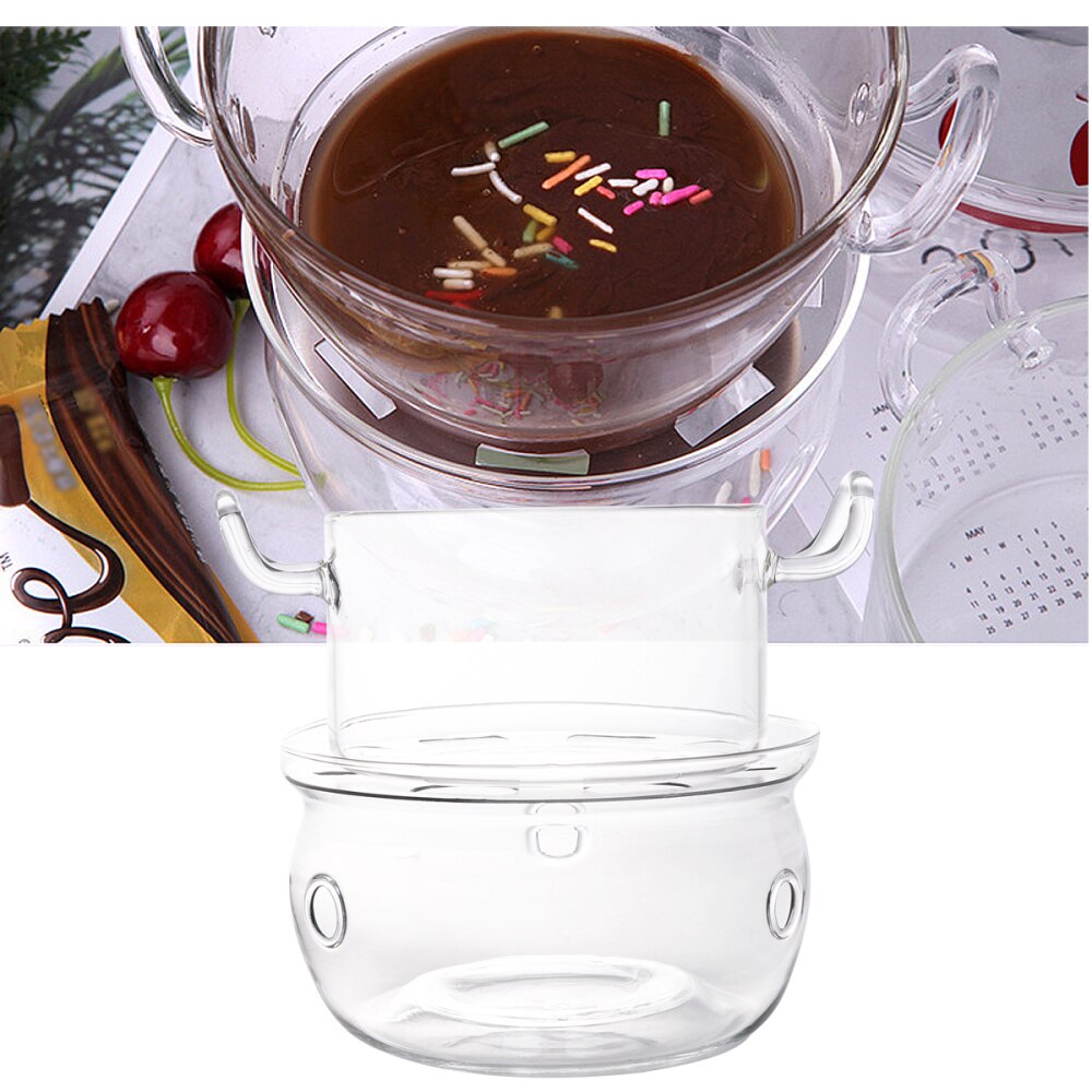 1 Set Zuilvormige Glas Chocolade Melt Pan Duurzaam... – Vicedeal