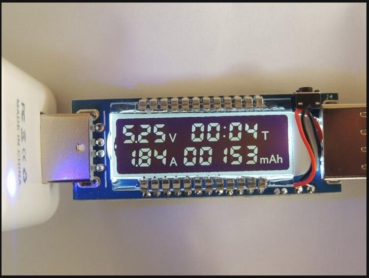 1PCS USB Charger Current Voltage Charging Detector Mobile Power Current ...