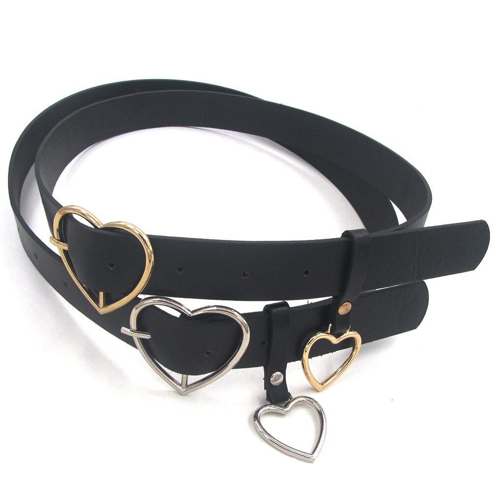 SANWOOD Female Faux Leather Metal Heart belt Pin B... – Vicedeal