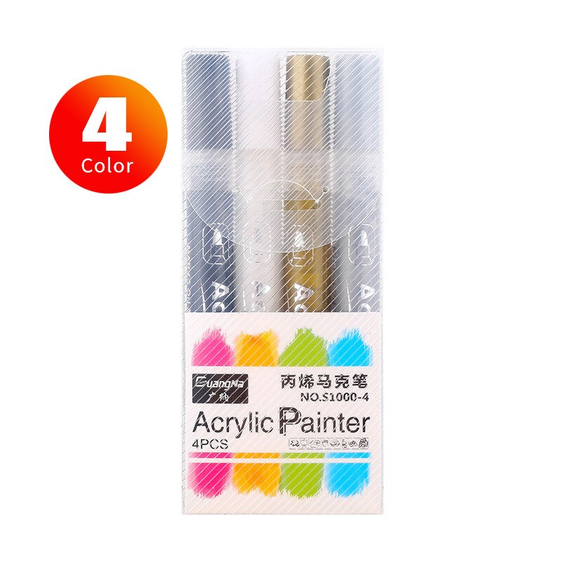 36 Kleuren Acryl Permanente Verf Marker Pen Voor K... – Grandado