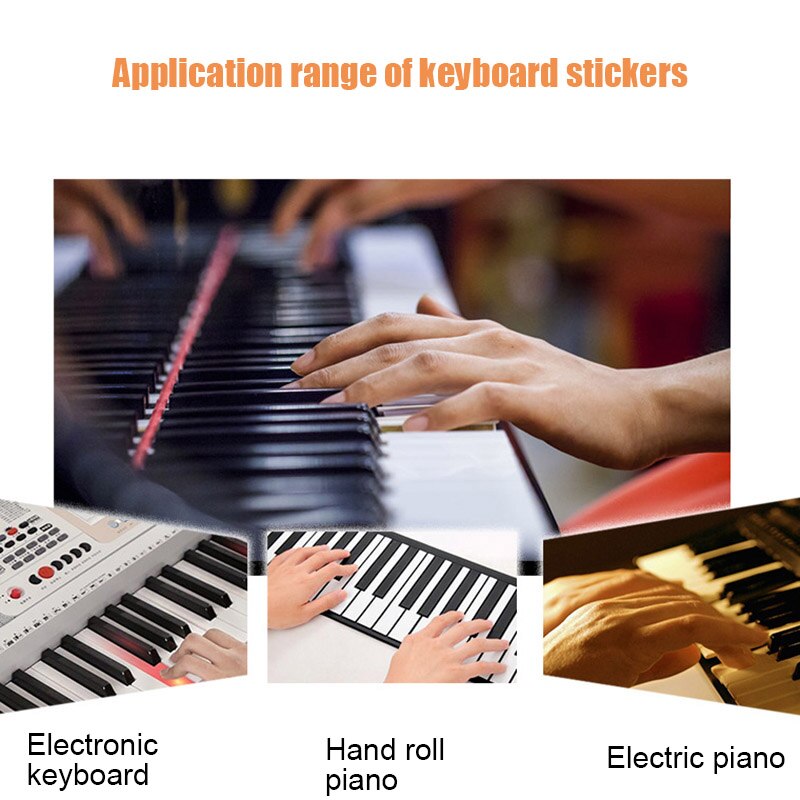Newly Piano Stickers for Keys Colorful Transparent... – Grandado