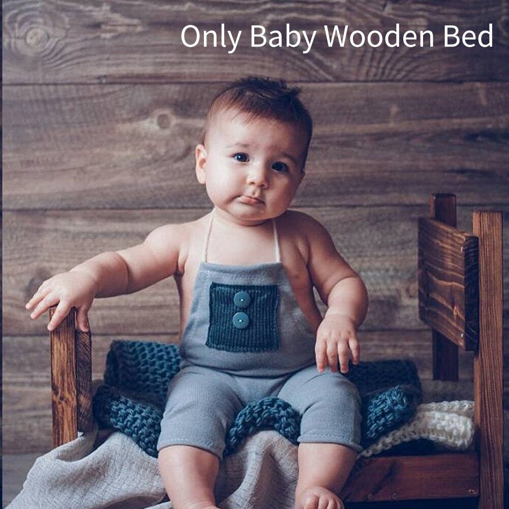 Baby Wooden Bed Photo Shoot Home Newborn Sofa Bask... – Grandado