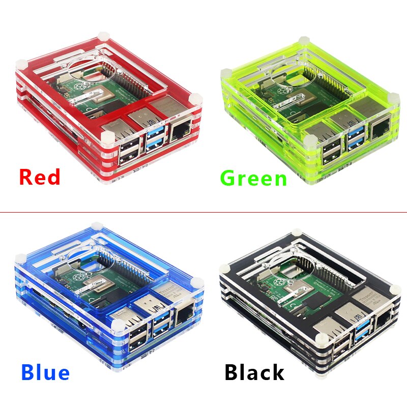 Raspberry Pi 4 Acryl Fall 9-schicht Raspberry Pi 4... – Vicedeal