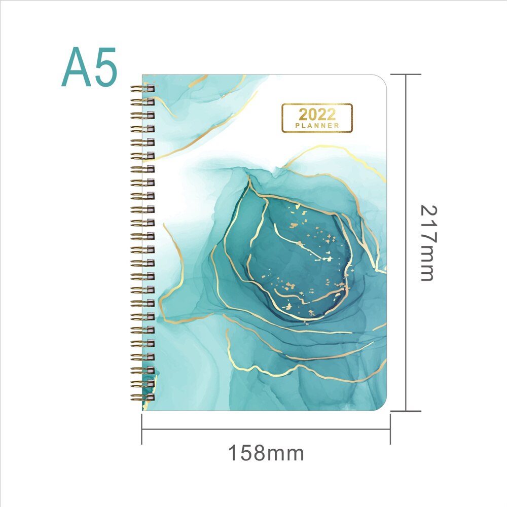 English A5 Schedule Notebook Diary Agenda 2022 Wee... – Grandado